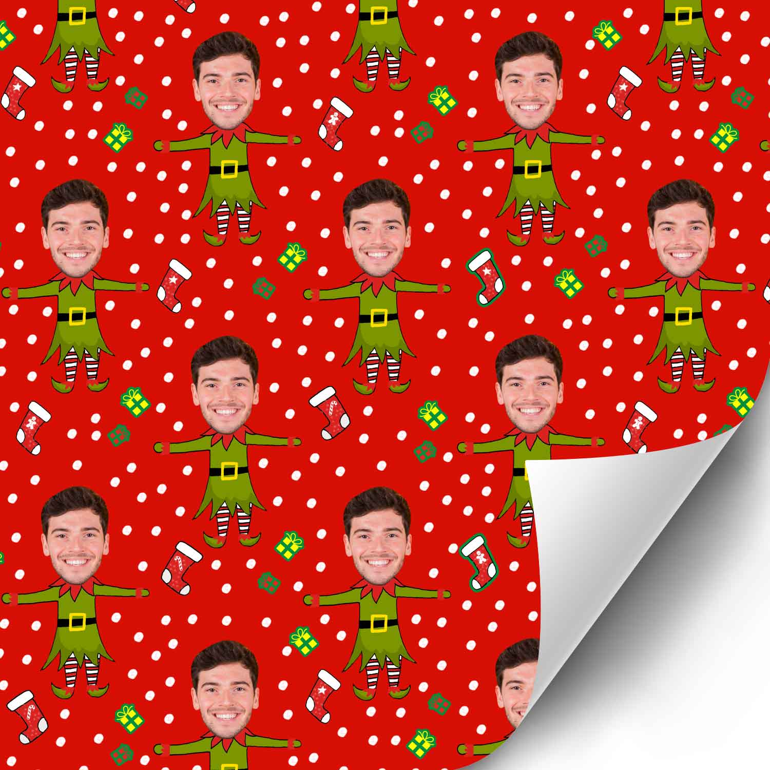 Custom Elf Me Gift Wrap - Personalised Elf Gift Wrap
