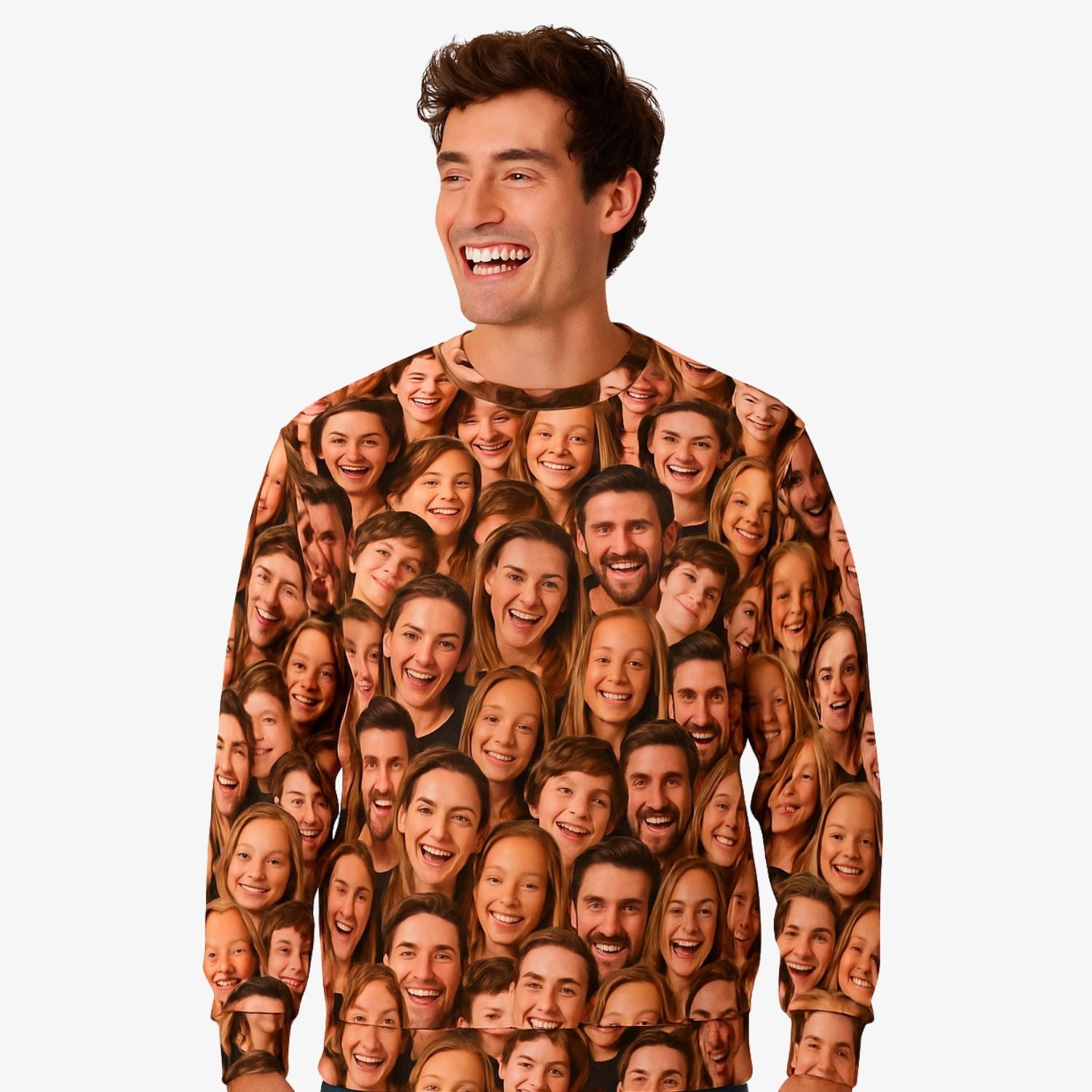 Family Face Mash Personalised Sweatshirt – Custom Family Jumper