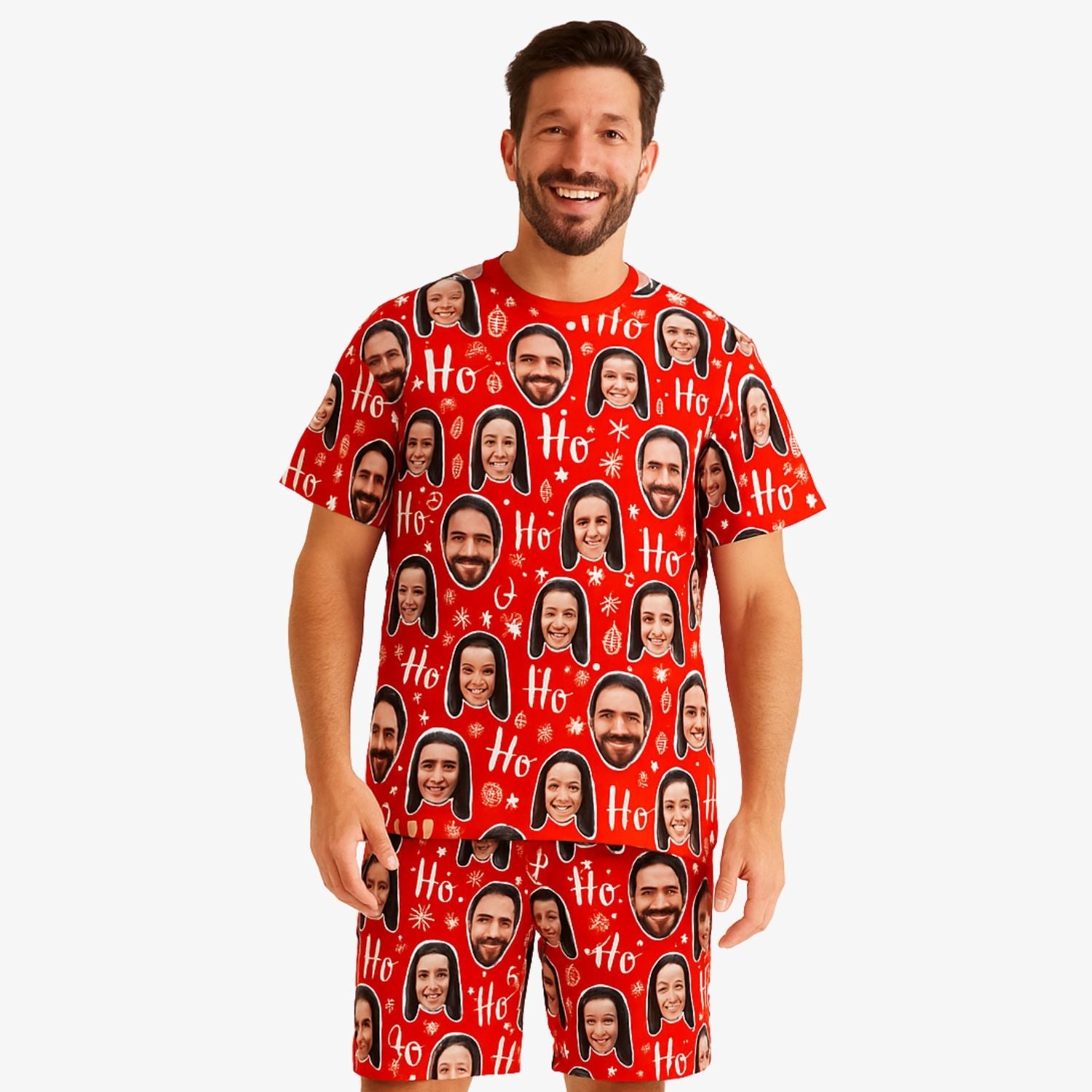 Men’s Ho Ho Ho Personalised Christmas PJs