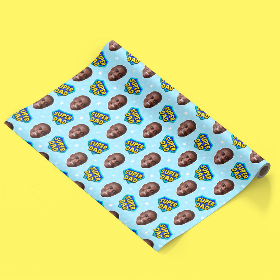 Super Dad Gift Wrap - Custom Dad's Gift Wrap
