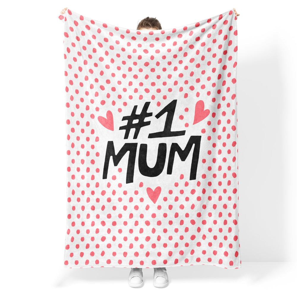 No.1 Mum Fleece Blanket - Personsalised Blanket